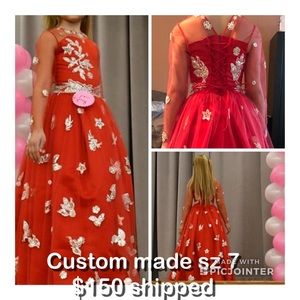 Dresses | Custom Made Pageant Gown Sz 7 In Girls | Poshmark